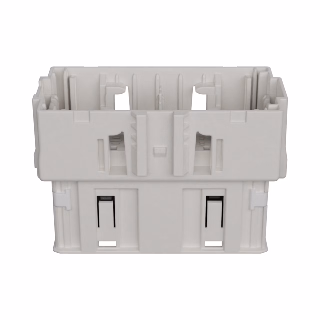 MX-DaSH Unsealed 2x2 Male Connector Assembly, without Wire Dress Cover Latch, Configuration 2, Keying Option B, Natural (White) for sale