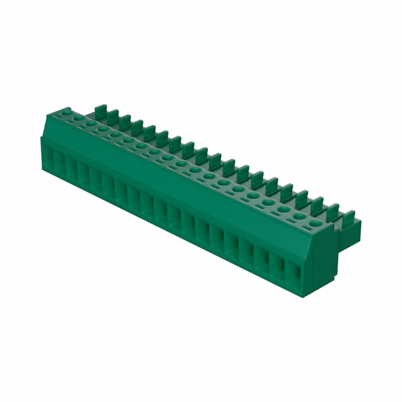 3.50mm Pitch Eurostyle Horizontal Plug, Green Housing, 19 Circuits for sale