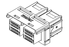 iPass+ HD Internal Cable and Connector Assembly, 1x4, 0.76µm, Lead-Free