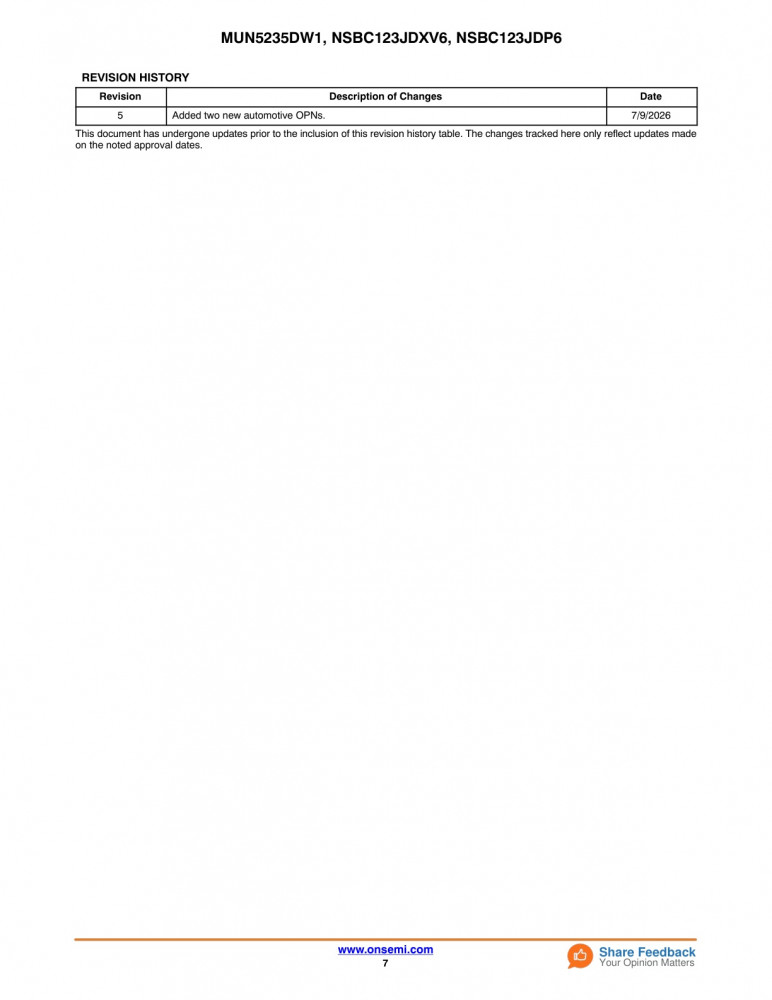 MUN5235DW1T1G datasheet page 7