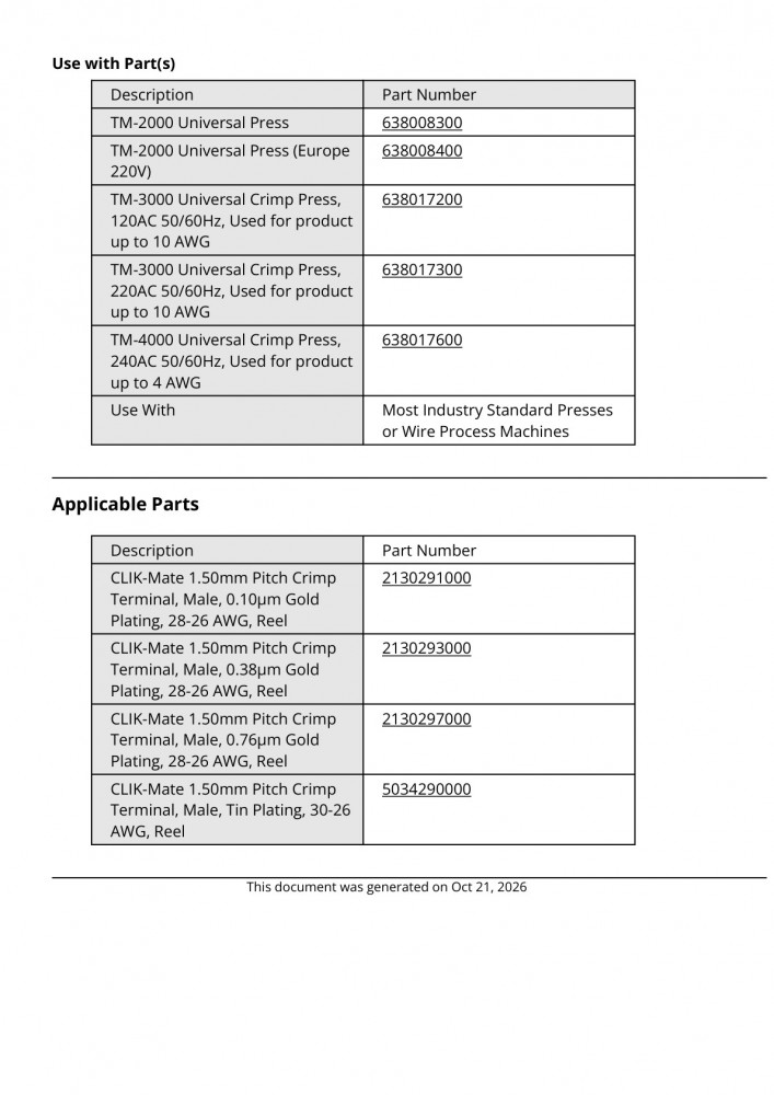 Tooling document preview, page 3