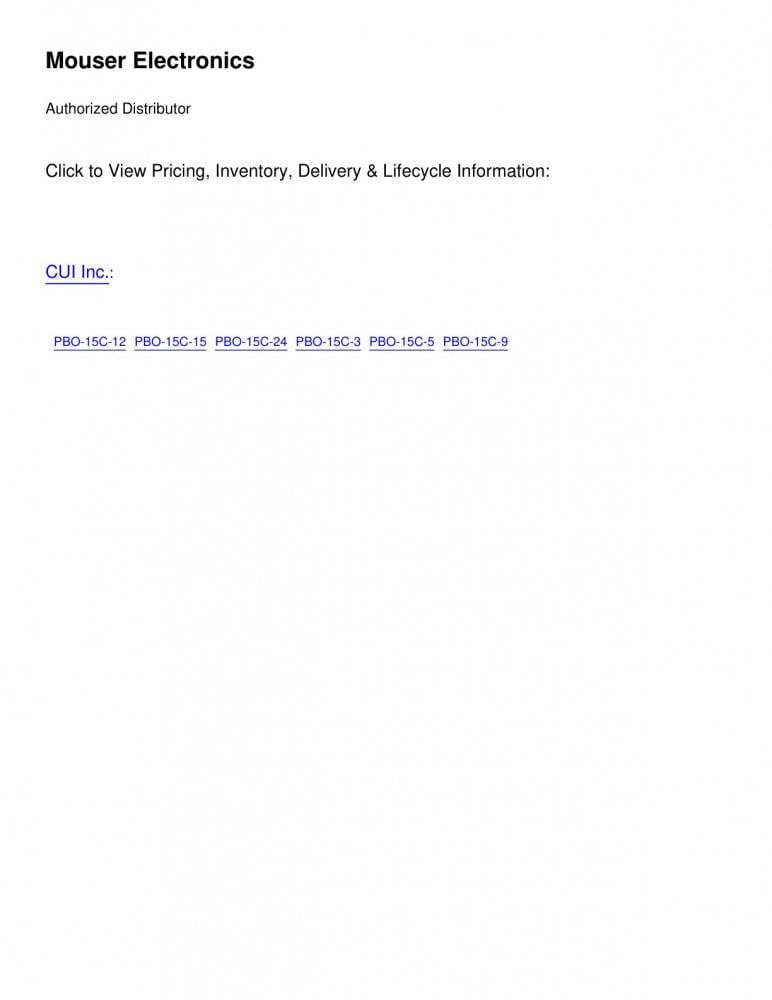 CUI PBO-15C-9 datasheet page 9