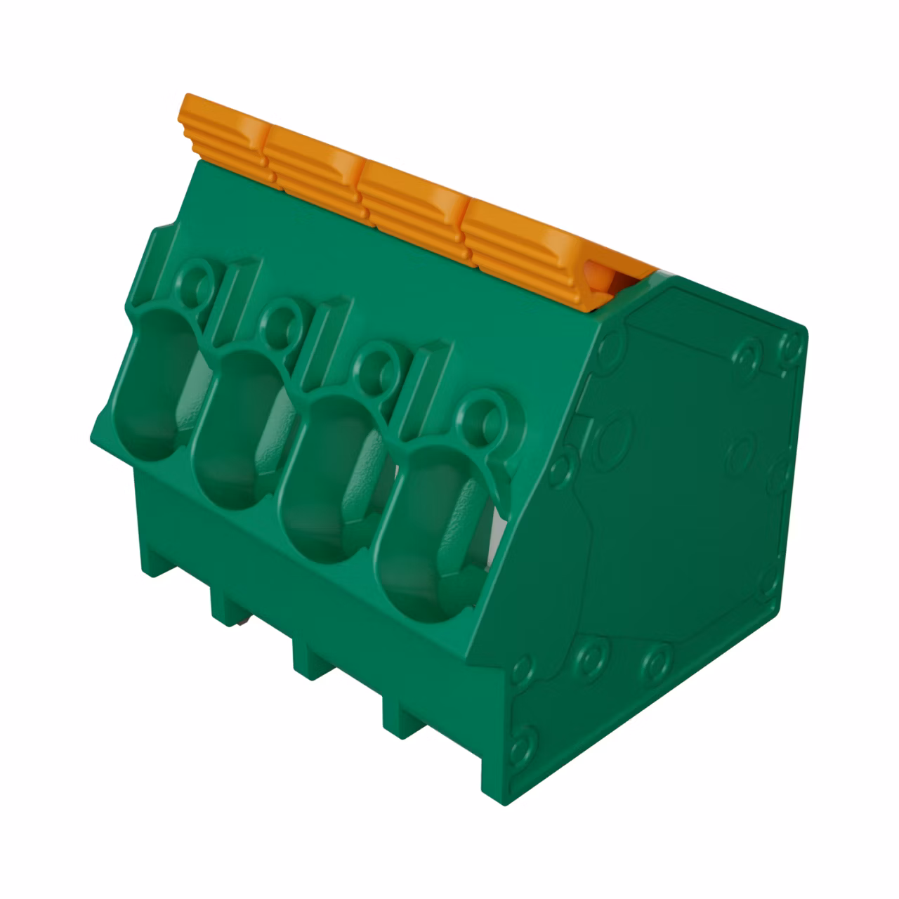 7.50mm Pitch Lever Activated Fixed Mount PCB Terminal Block, 35° Wire Entry, Left Front Terminal, 4 Circuits for sale