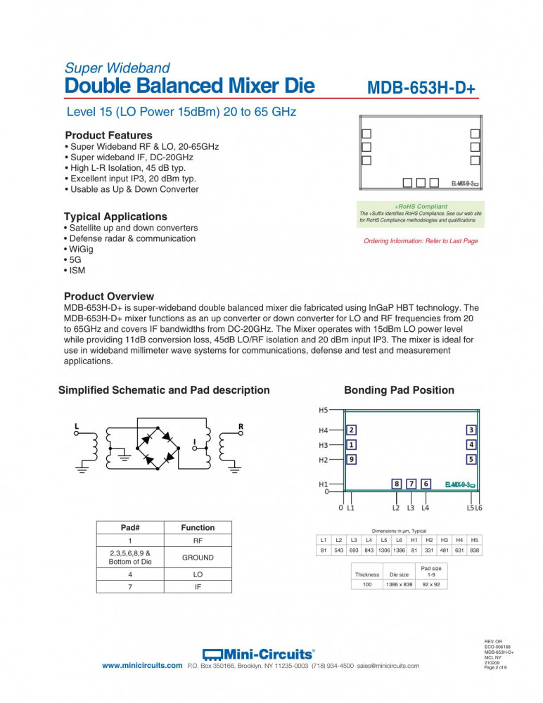 MDB-653H-DG+ datasheet page 2