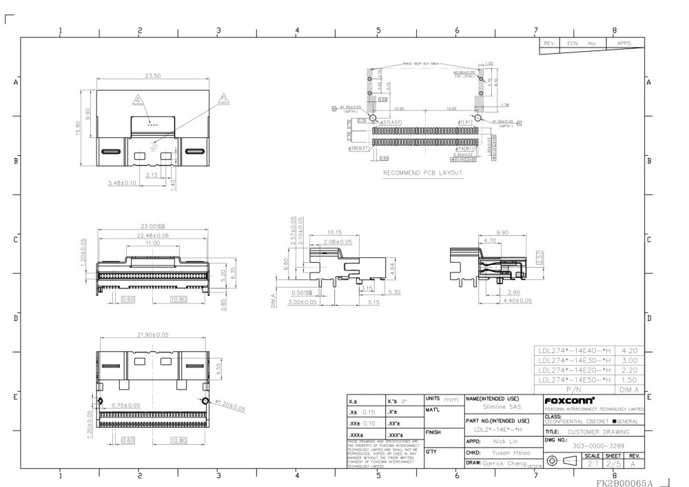 FOXCONN LDL2743-14E50-7H drawing page 2