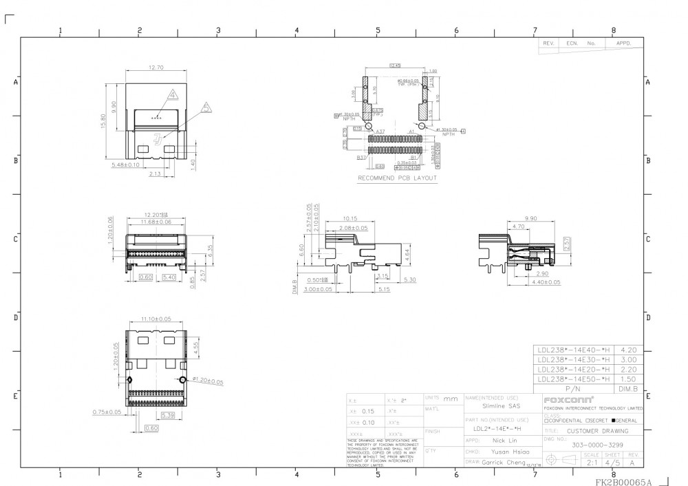 FOXCONN LDL2743-14E50-7H drawing page 4