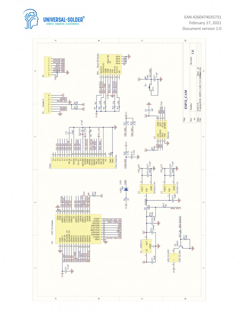 Ai-Thinker ESP32-CAM technical document page 2