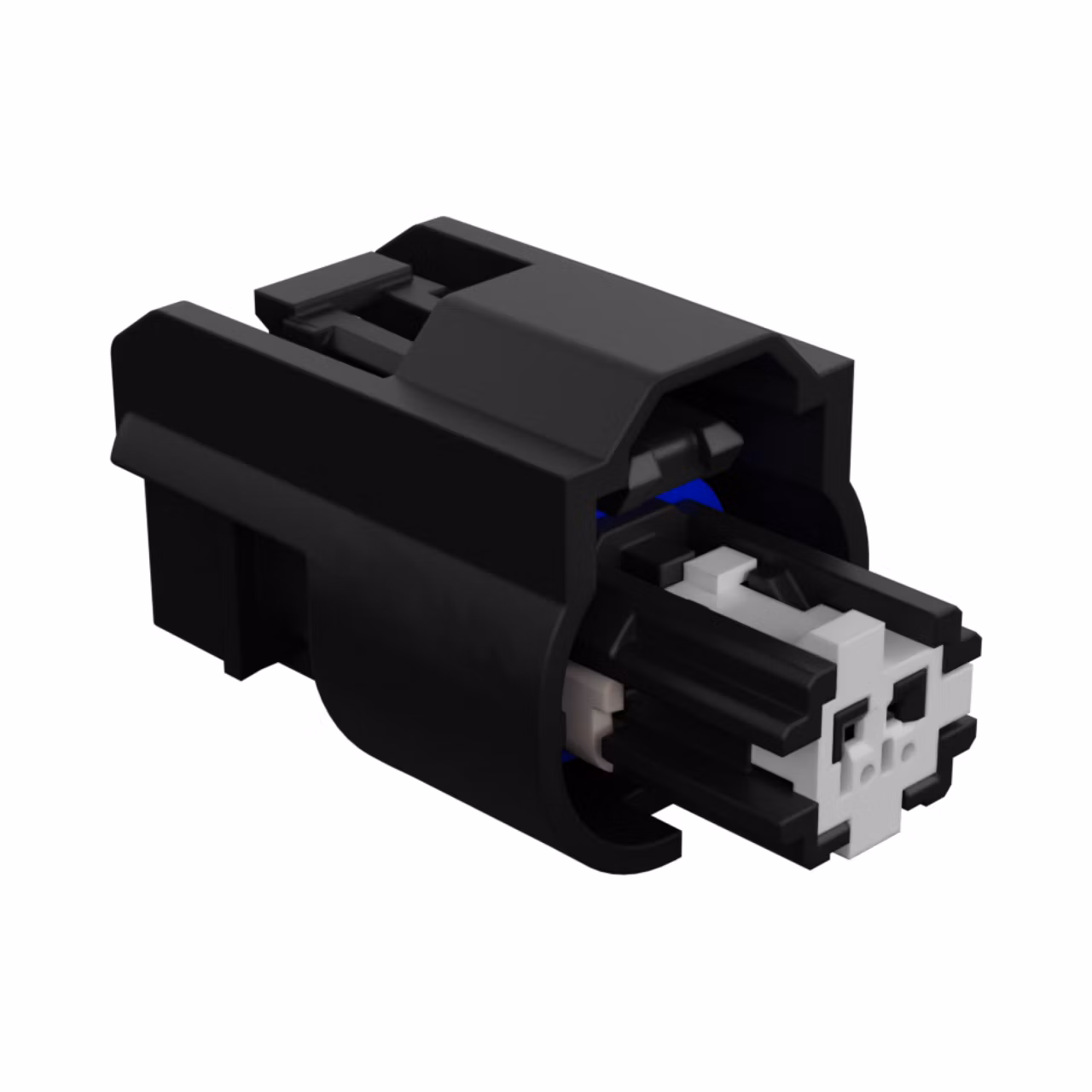 Mini50 Sealed Receptacle, Single Row, without CPA, 2 Circuits, Polarization Option D, Stone Gray for sale