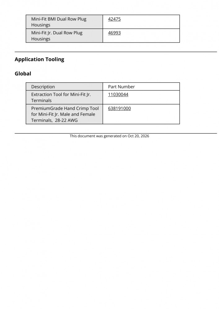 MOLEX MINI-FIT JR. specification document page 3