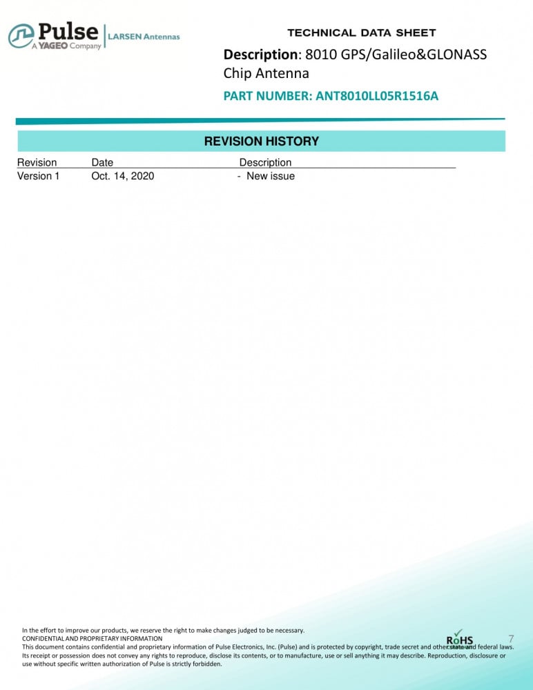ANT8010LL05R1516A datasheet page 7