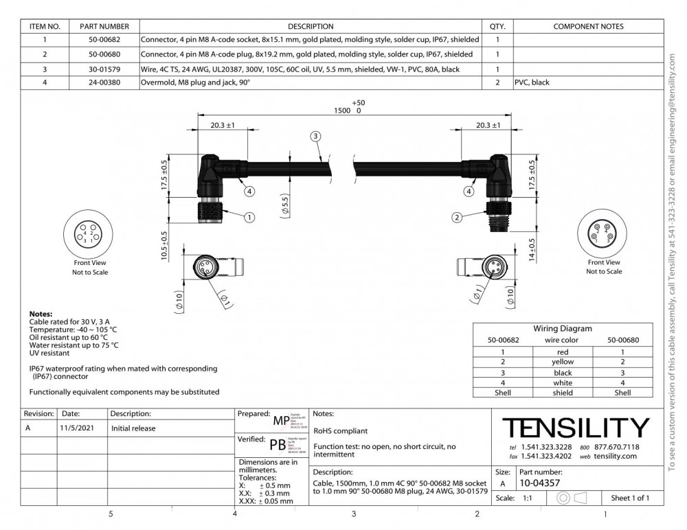 Tensility 10-04357 product drawing preview