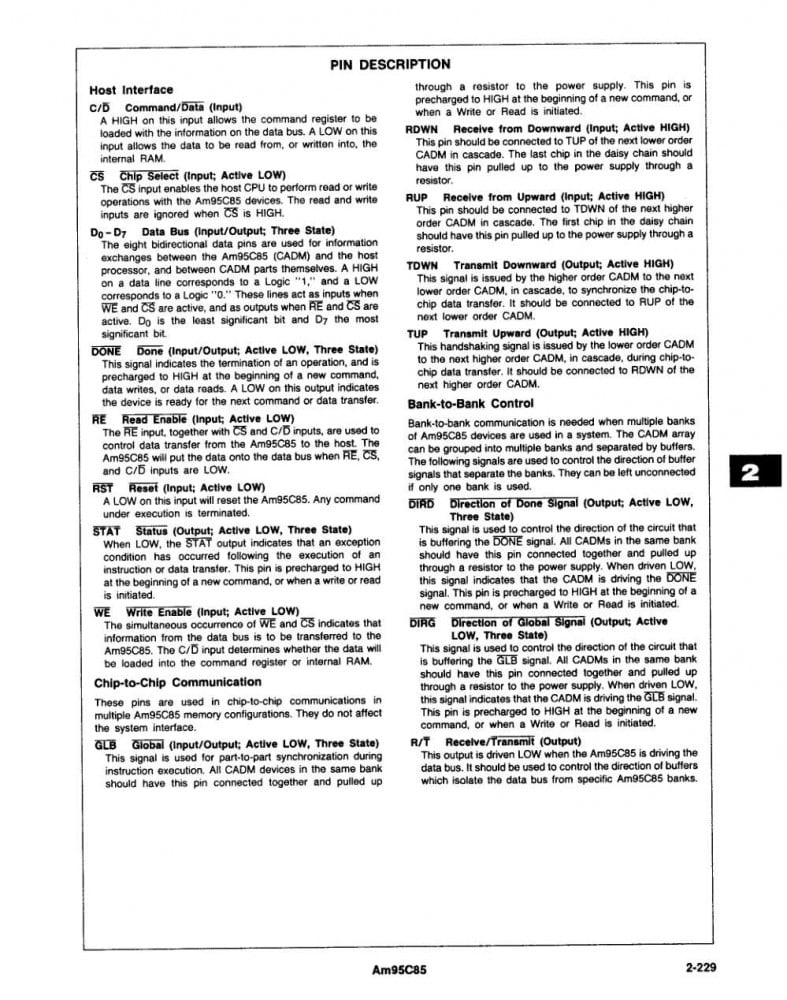 AM95C85 datasheet page 4
