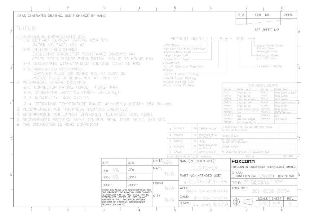 FOXCONN QJ11191-DFB1-4F drawing page 2