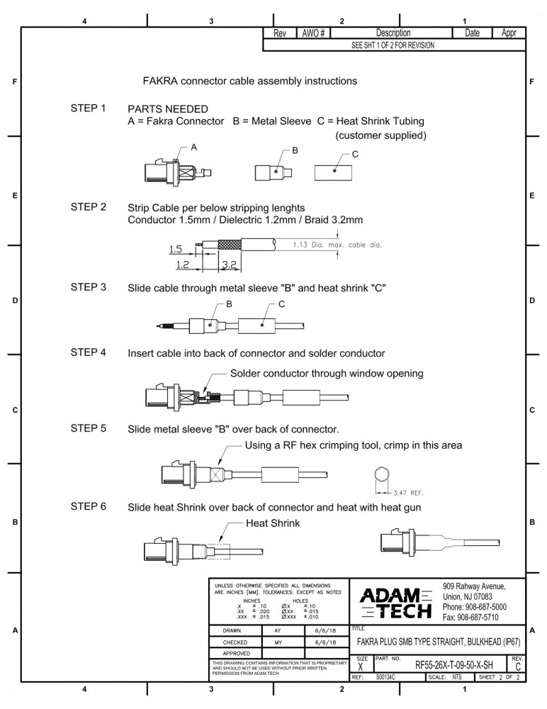 ADAM TECH RF55-26F-T-09-50-A-SH assembly instruction page 2