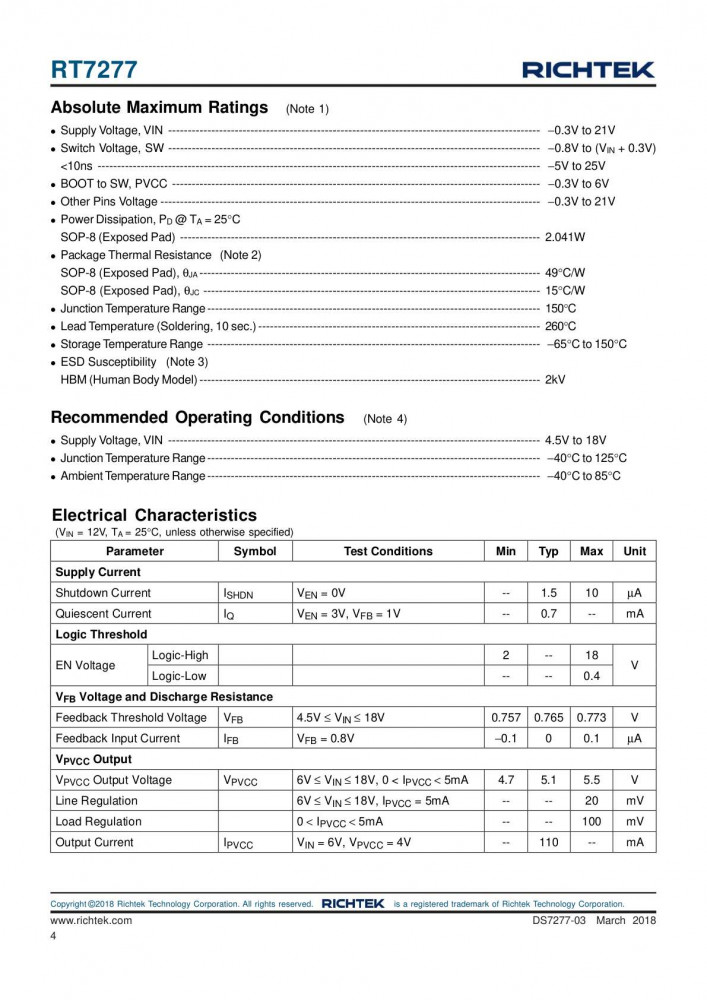 RT7277 technical document page 4