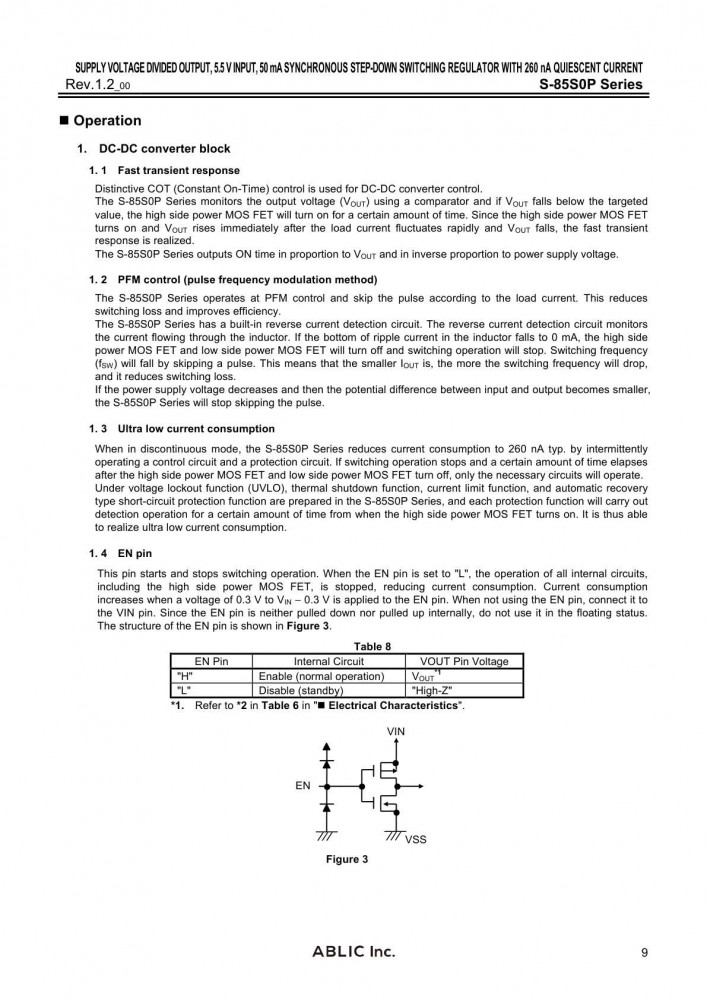S-85S0P datasheet page 9