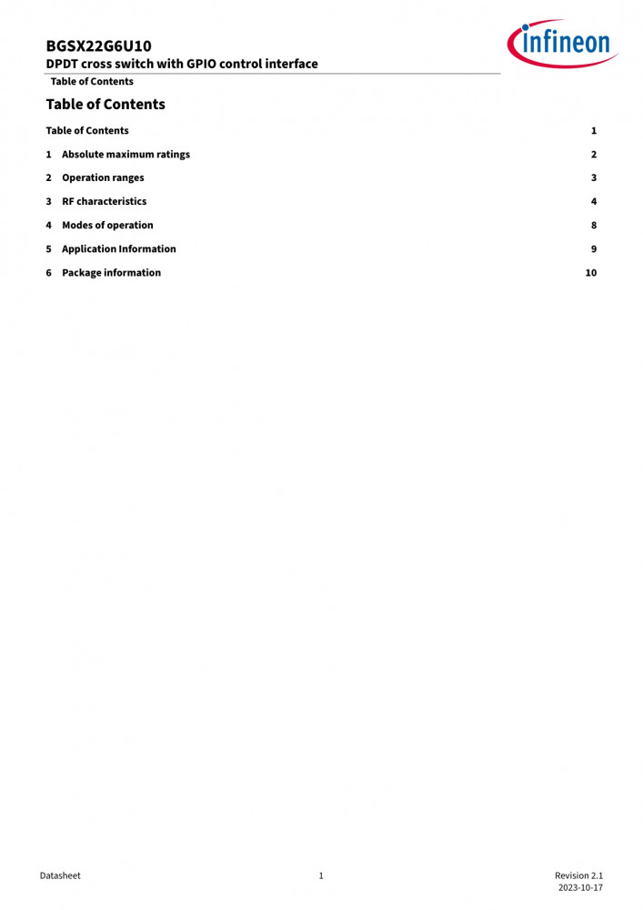 BGSX22G6U10 datasheet page 3