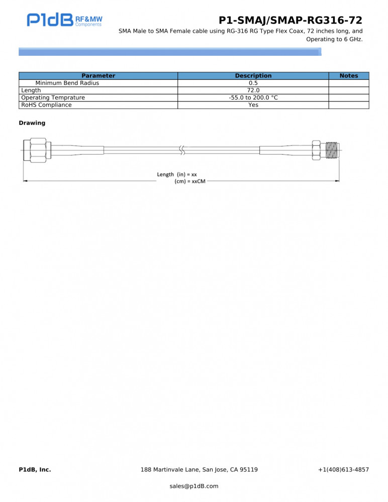 P1-SMAJ/SMAP-RG316-72 technical document image, page 2
