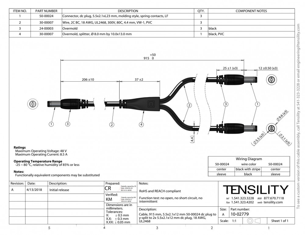 Tensility International 10-02779 assembly drawing