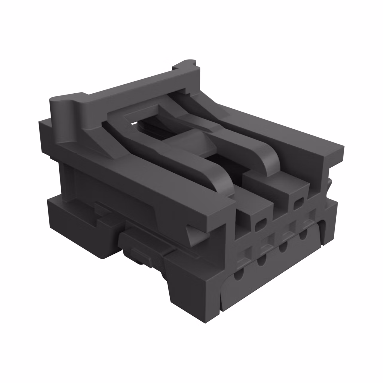 Mini50 Unsealed Receptacle, Single Row, Bridged, 4 Circuits, Polarization Option C, Dark Gray for sale