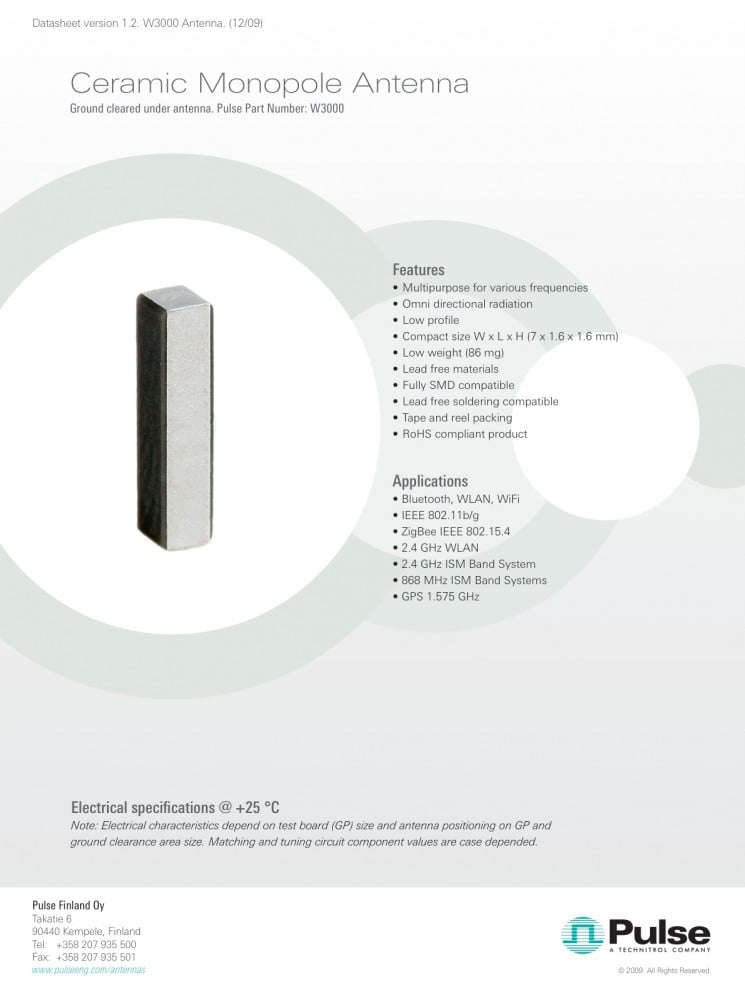W3000 technical document page 1