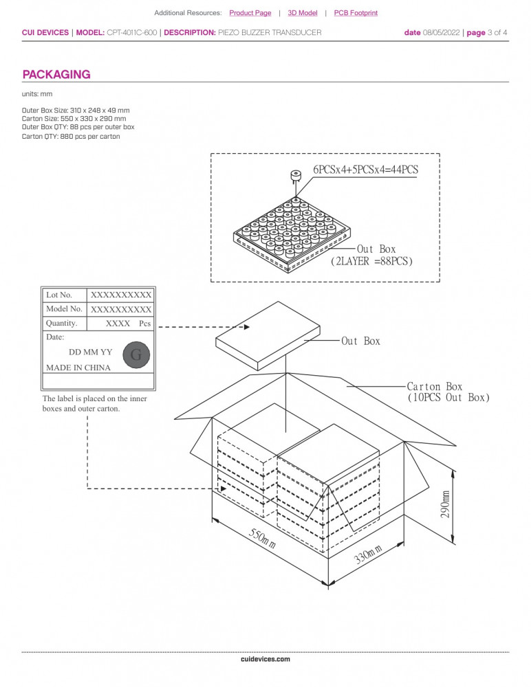 CPT-4011C-600 datasheet page 3