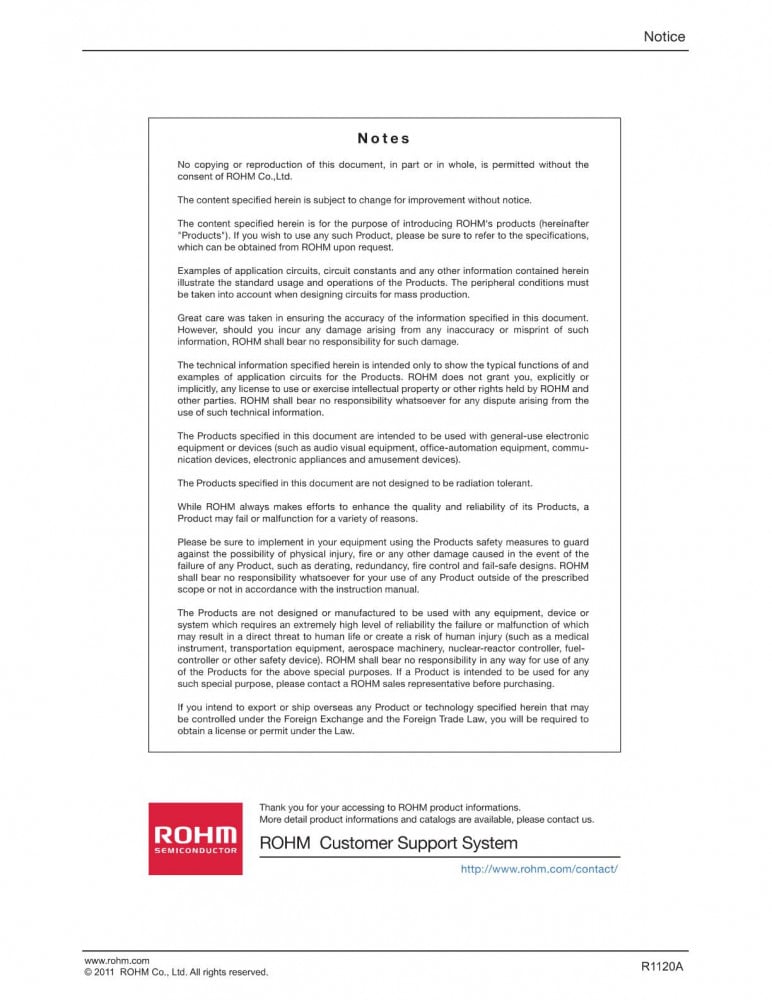 ROHM SML-21 series datasheet page 4