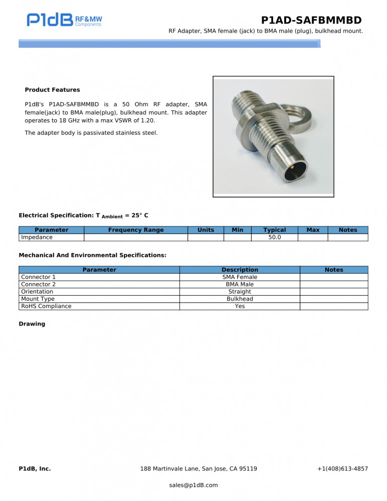 P1AD-SAFBMMBD technical drawing page 1