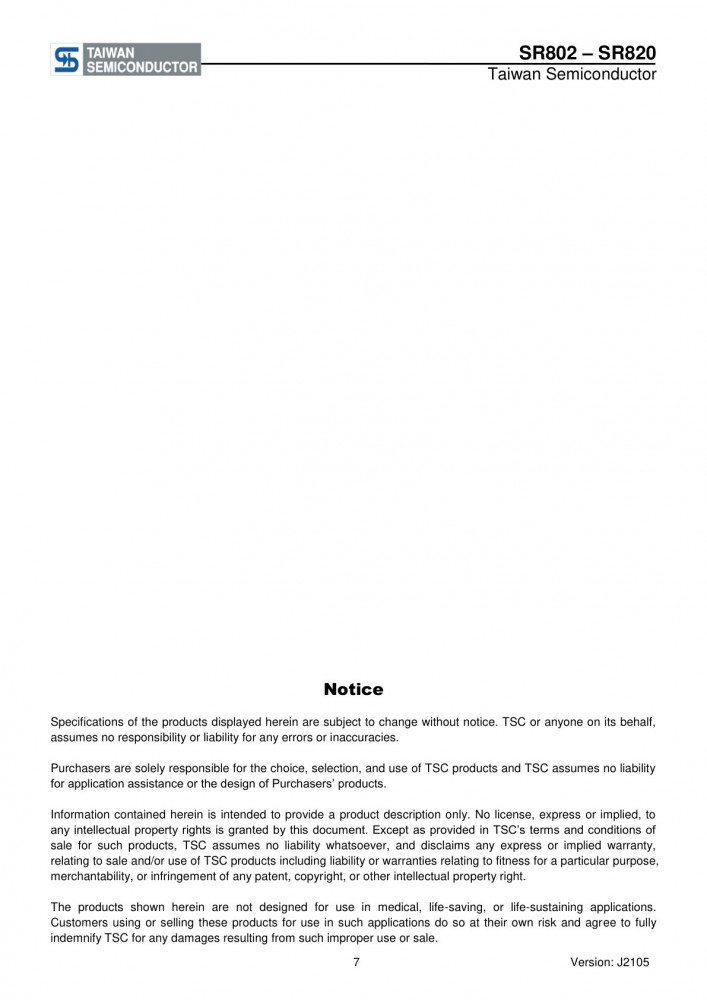 Taiwan Semiconductor SR810 datasheet page 7
