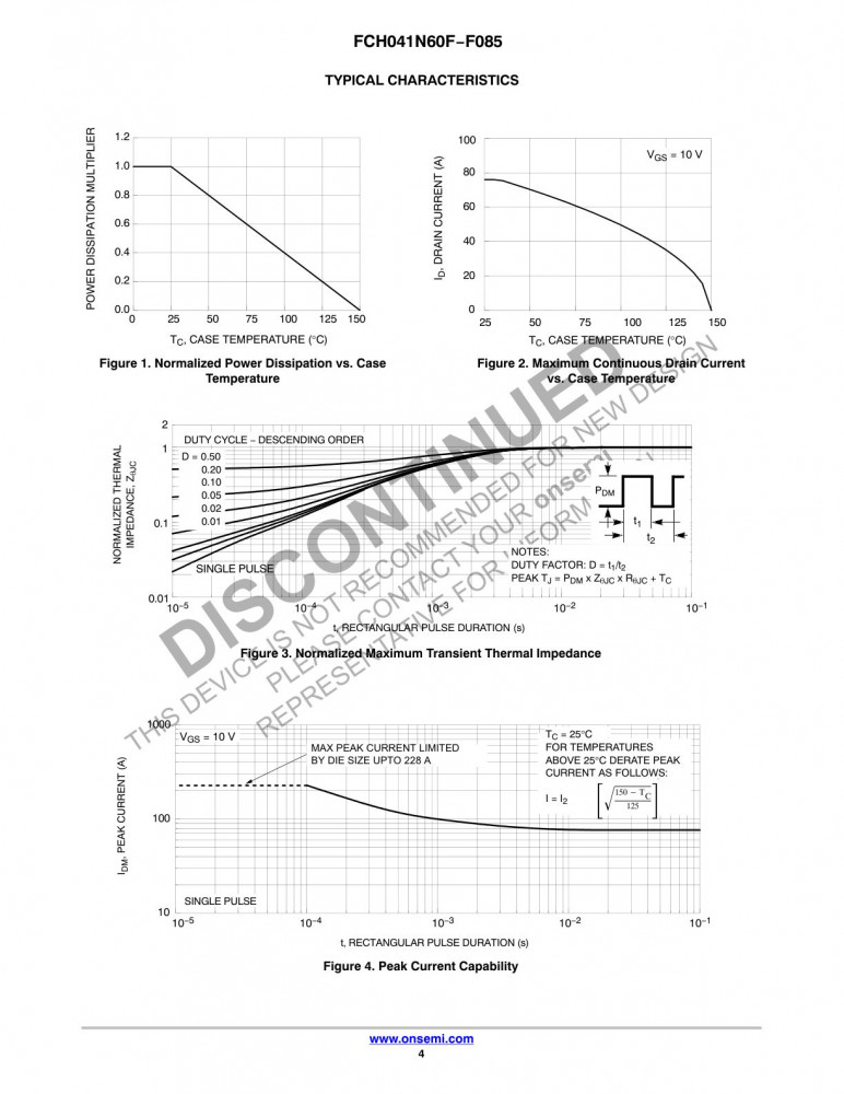 FCH041N60F-F085 datasheet preview, page 4