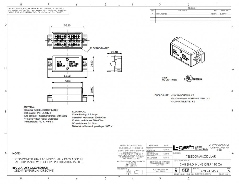 L-com SMBC110SC6 technical document preview