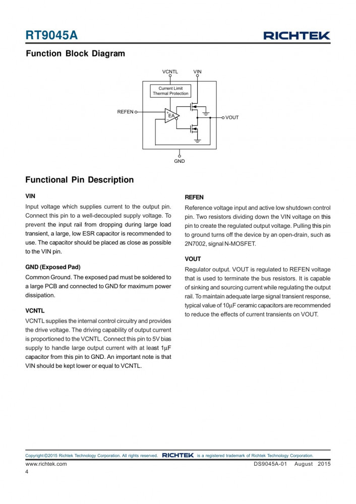RT9045A datasheet page 4