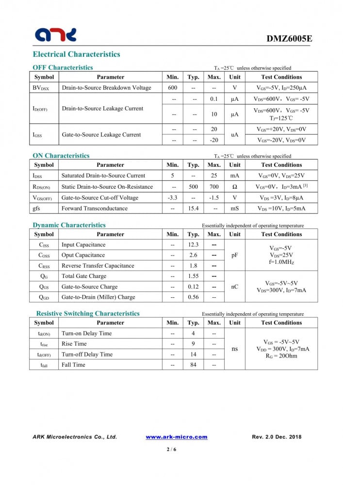 DMZ6005E datasheet page 2