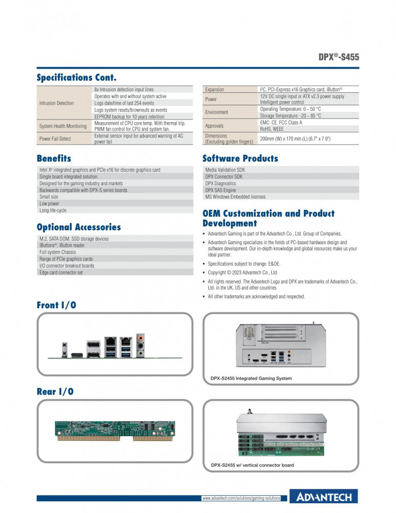 DPX-S455 product document page 2