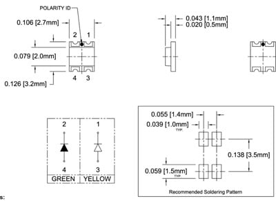 BIVAR SM1210BC-Y/G Yellow/Green LED Indication Chip for sale