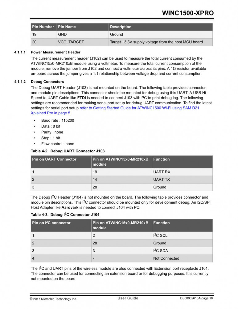 WINC1500 Xplained Pro document page 10