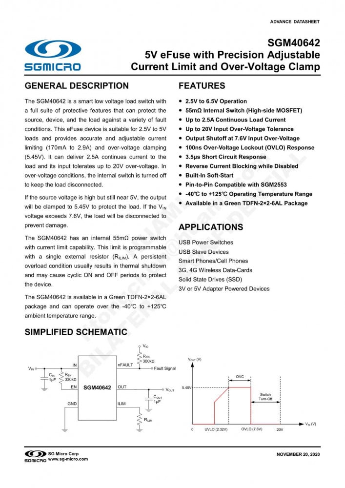 SGM40642 datasheet page 1