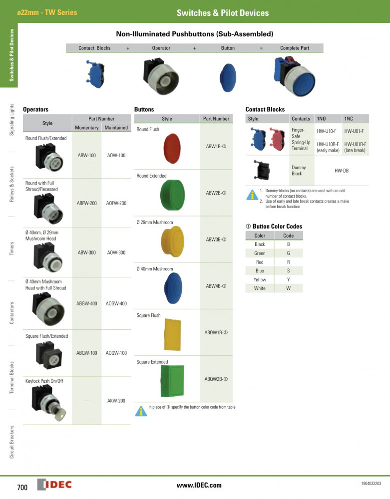 IDEC TW Series document page 5