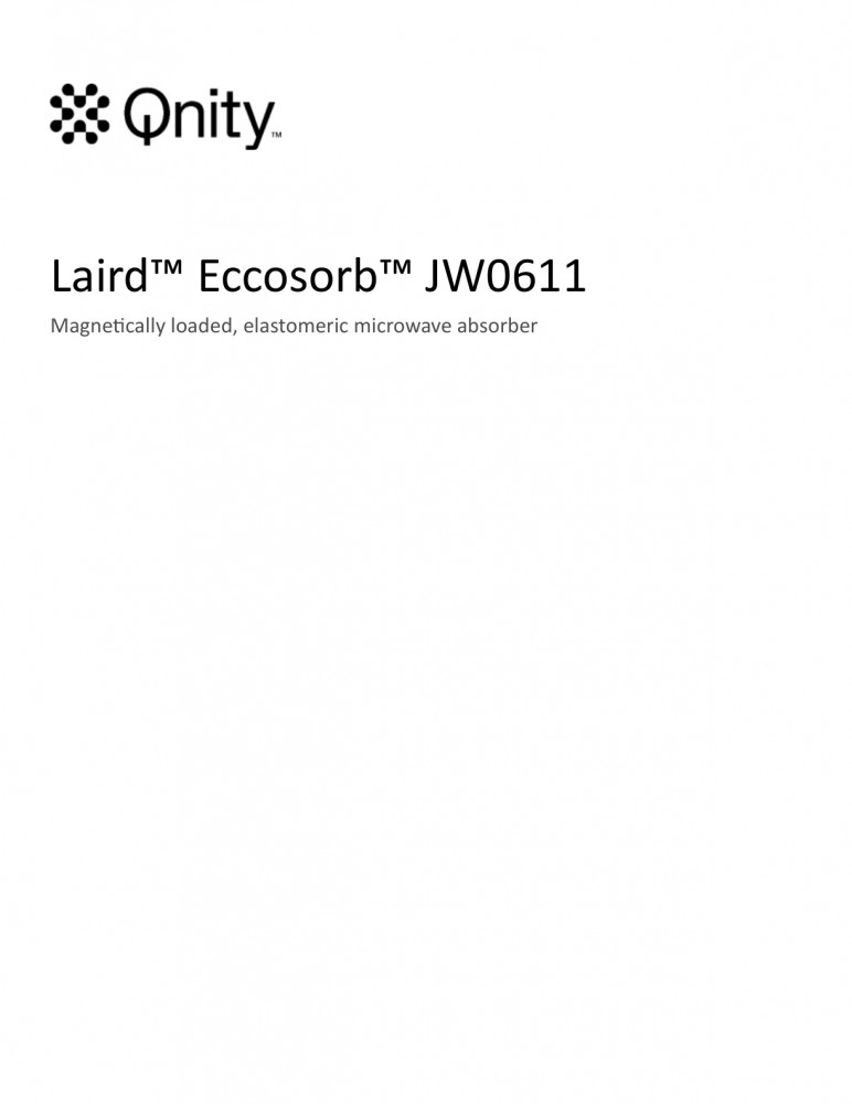 Laird Eccosorb JW0611 document page 1