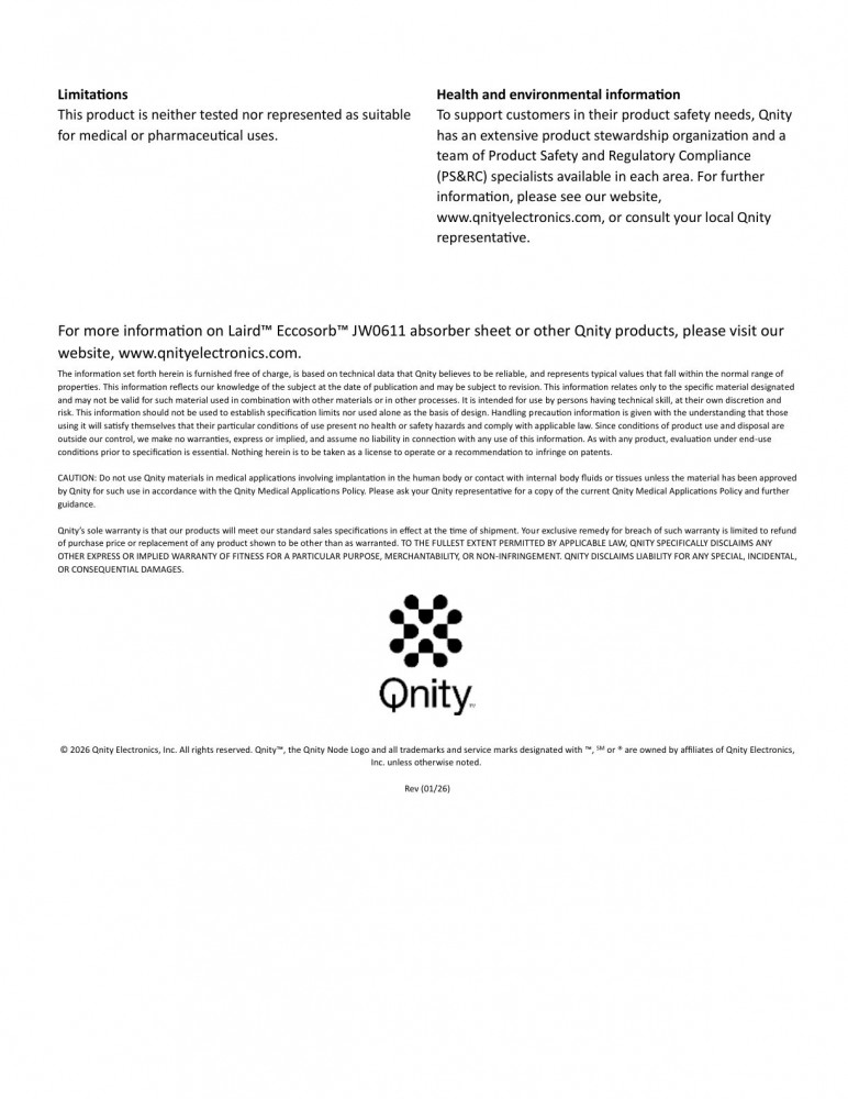 Laird Eccosorb JW0611 document page 3