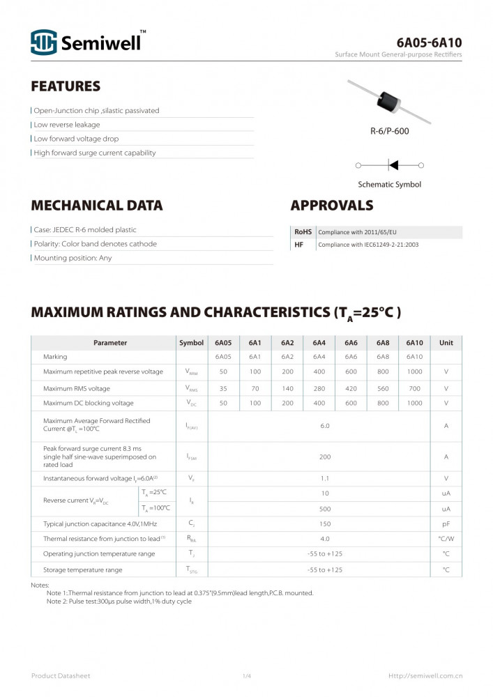 6A05 technical document page 1