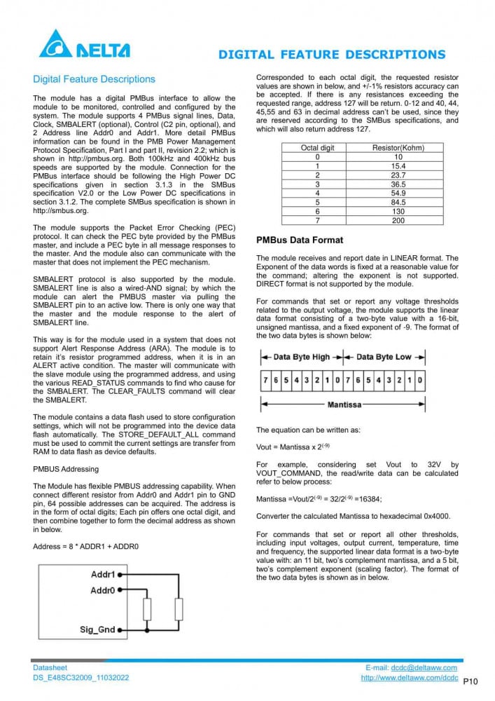 DELTA E48SC32009NRDH technical document page 10