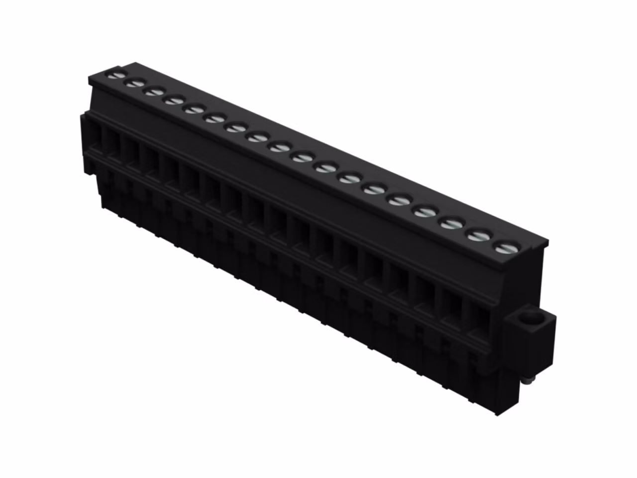 5.00mm Pitch Eurostyle Vertical Plug, with Retention Screws and Standard Imprinting, Front Wire Entry, Black, 18 Circuits for sale