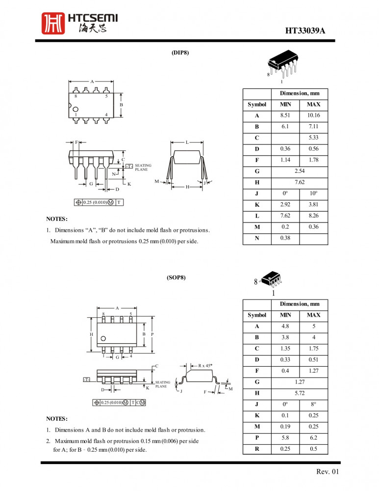 HT33039ARZ datasheet page 6