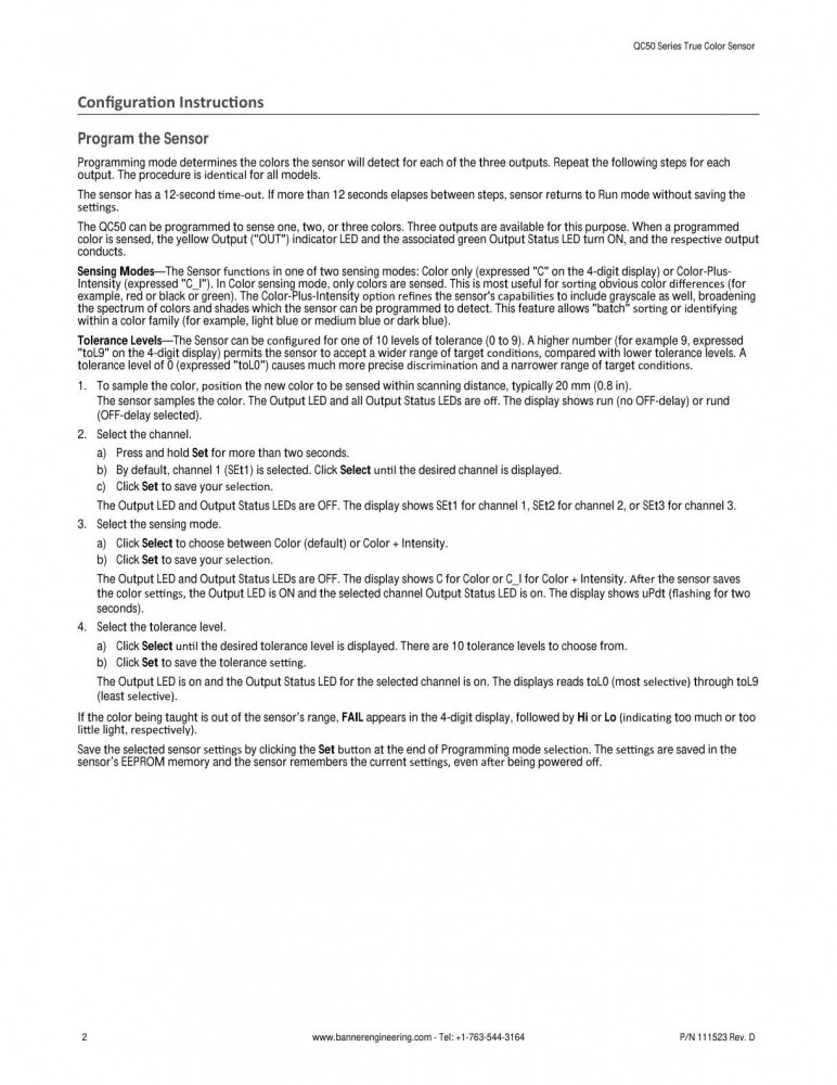 QC50 datasheet page 2