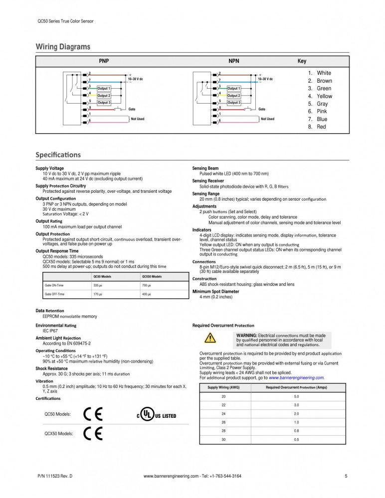 QC50 datasheet page 5