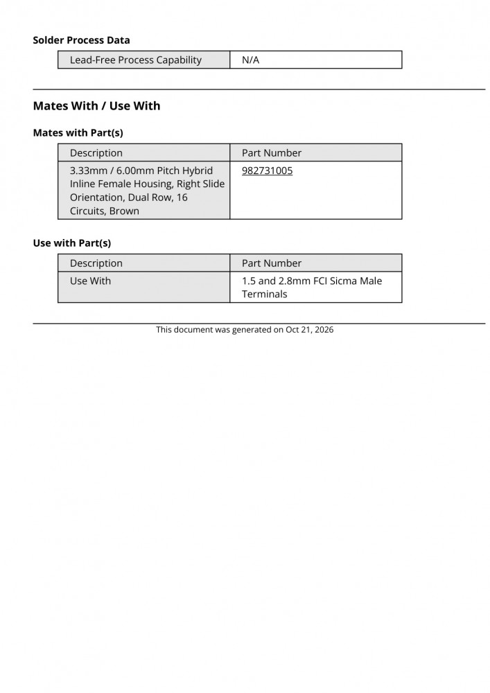 MOLEX 982761005 technical document page 3