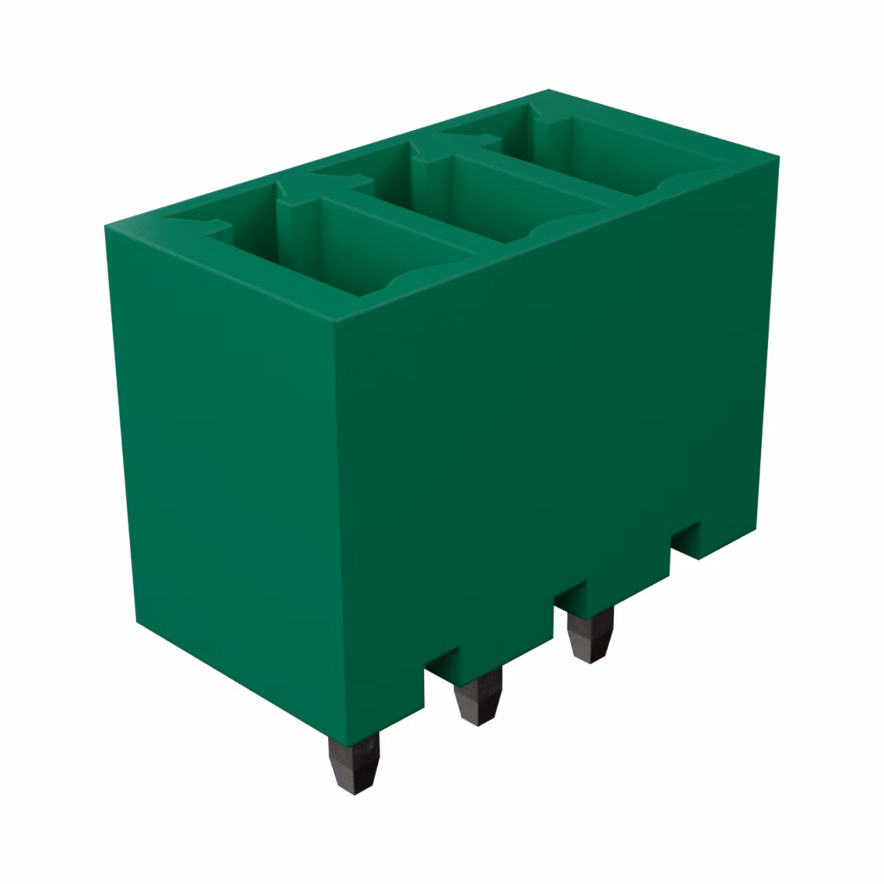 3.81mm Pitch Eurostyle Vertical PCB Header, Green Housing, 3 Circuits for sale