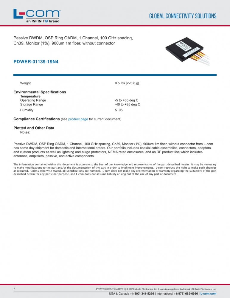 PDWER-01139-19N4 datasheet page 2
