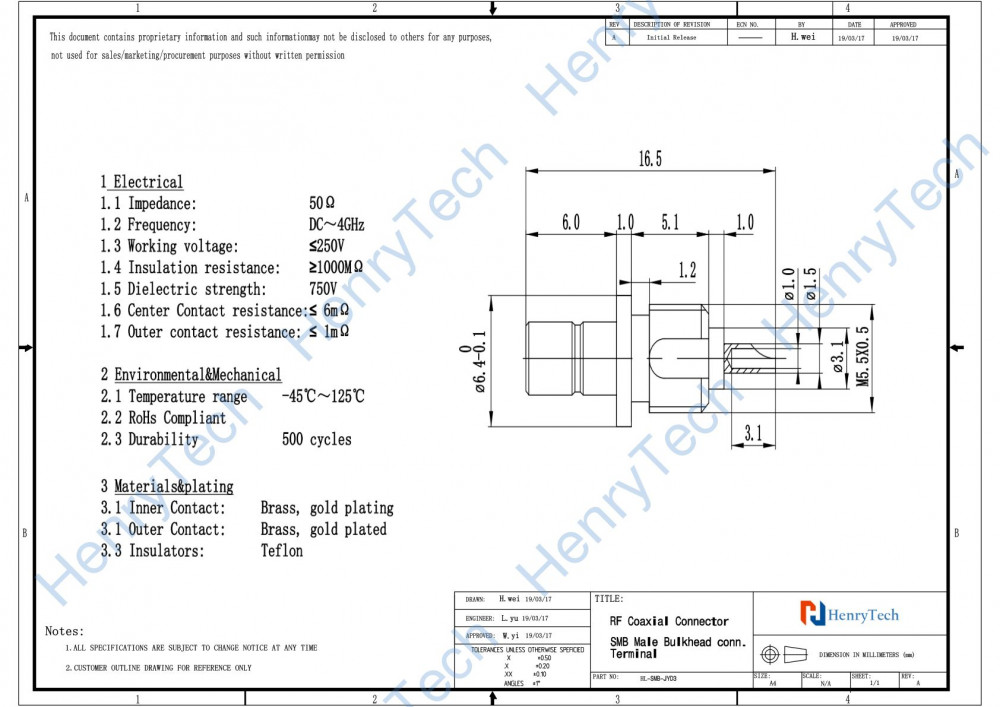 HenryTech HL-SMB-JYD3 technical document preview